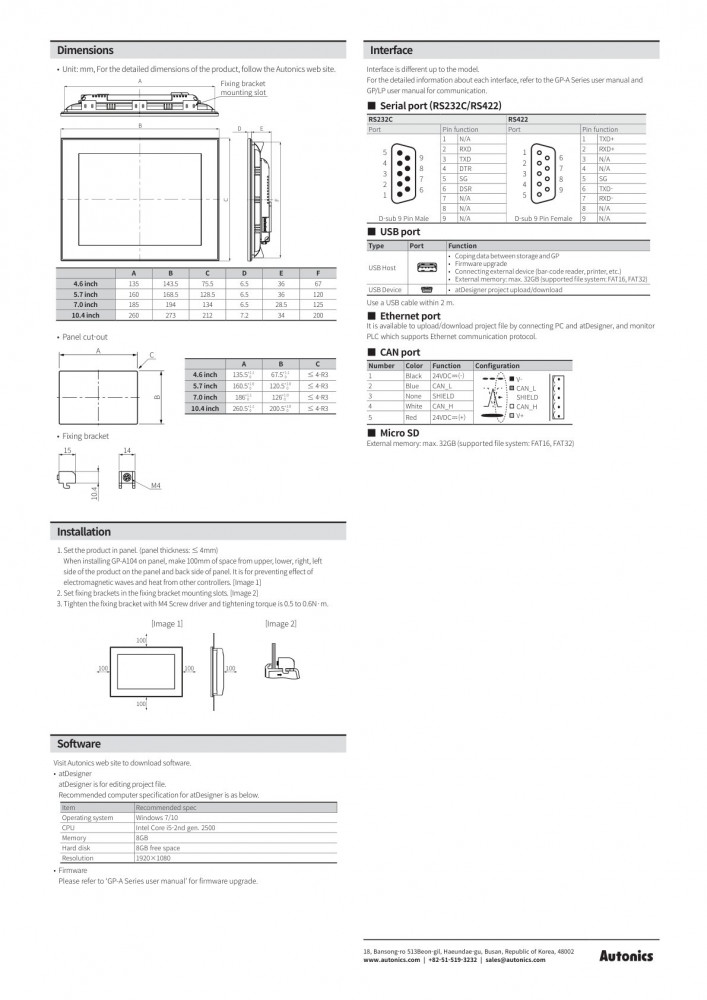 GP-A Series technical document preview, page 3