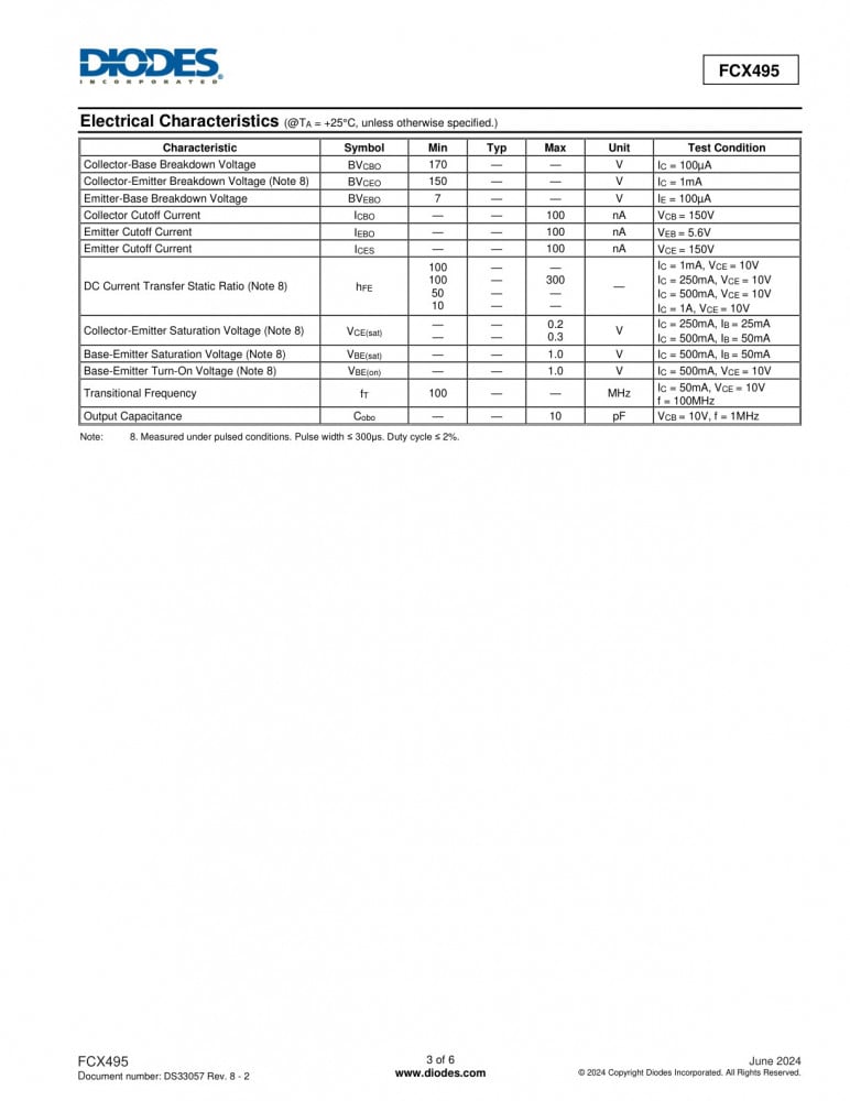 FCX495TA datasheet page 3