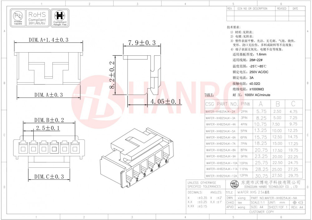 WAFER-XHB254JK-4A technical document preview