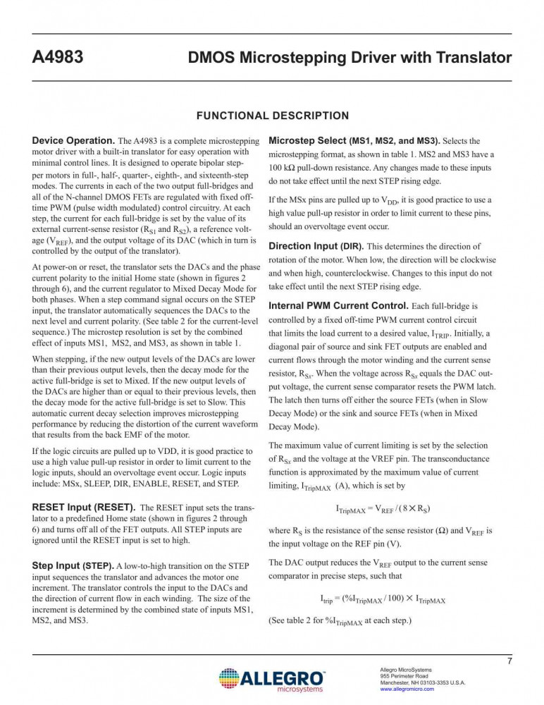 A4983 datasheet page 7