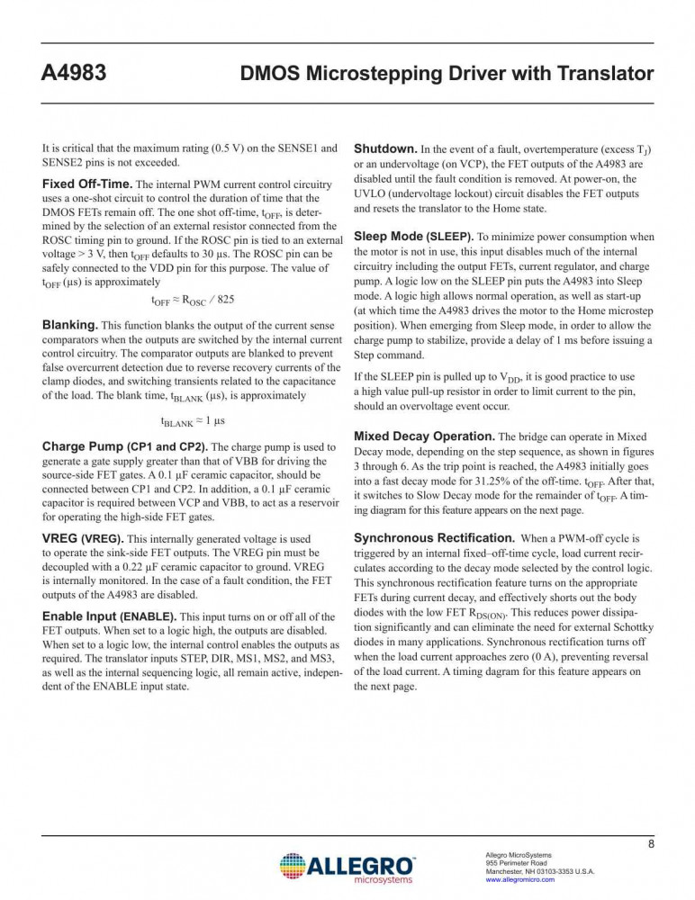A4983 datasheet page 8