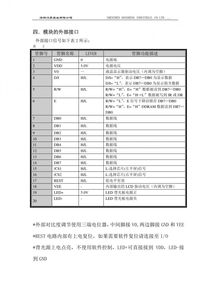 HS12864B03 datasheet page 6