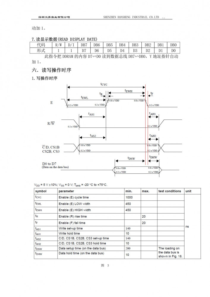 HS12864B03 datasheet page 9
