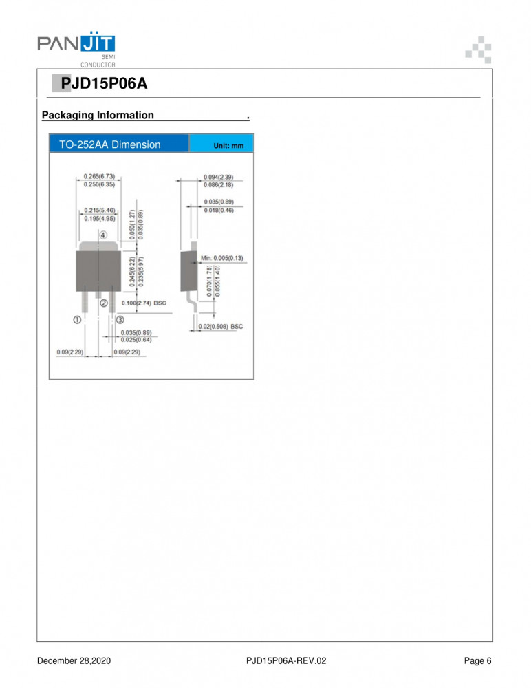 PJD15P06A datasheet page 6