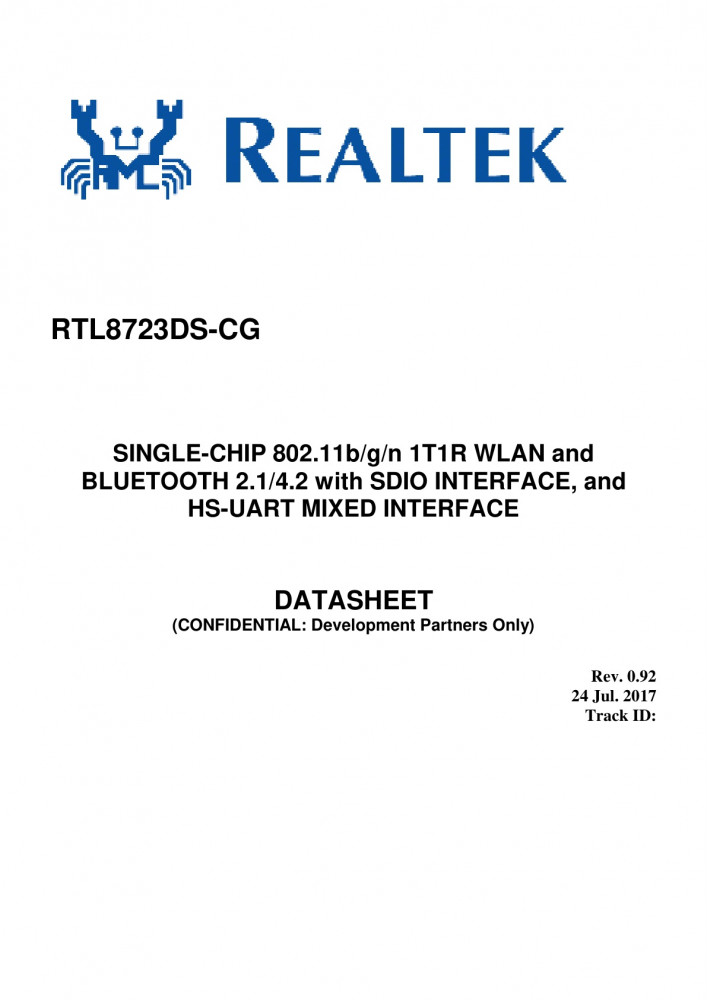RTL8723DS-CG datasheet page 1