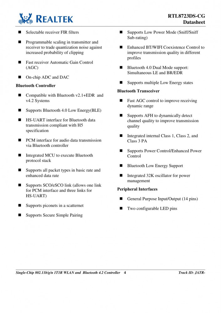 RTL8723DS-CG datasheet page 10