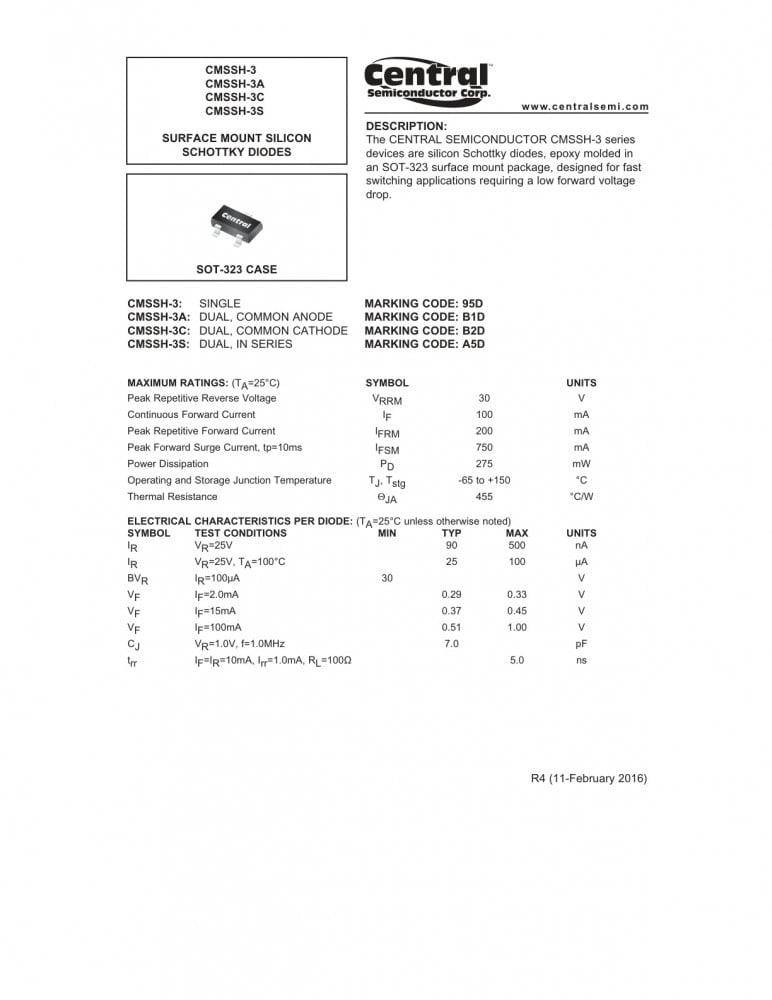 CMSSH-3 series datasheet page 1