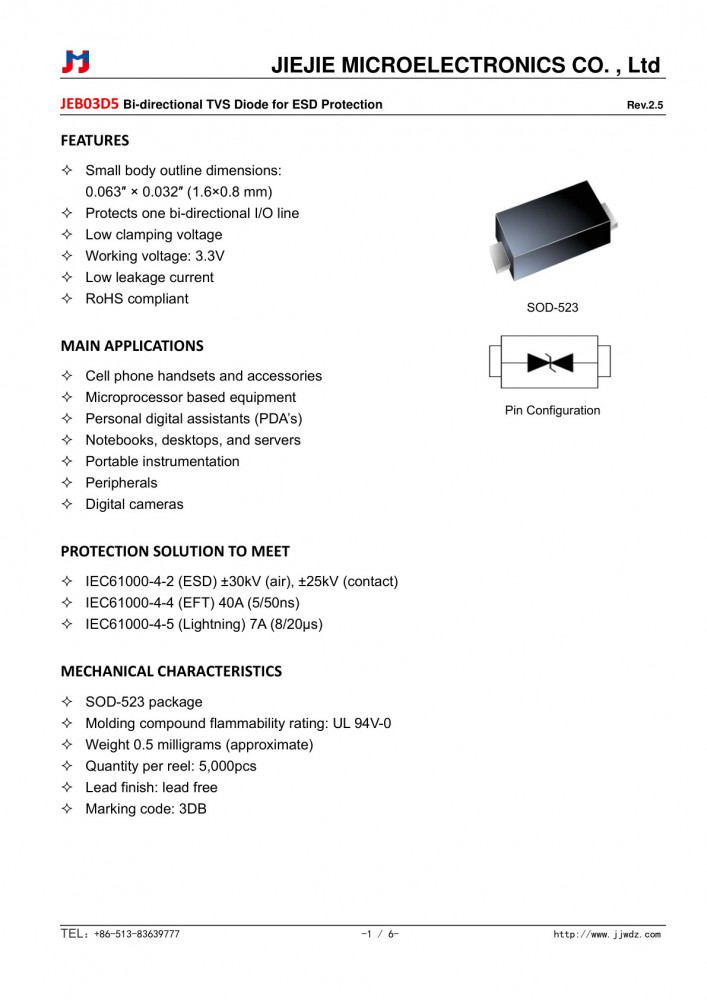 JEB03D5 datasheet page 1
