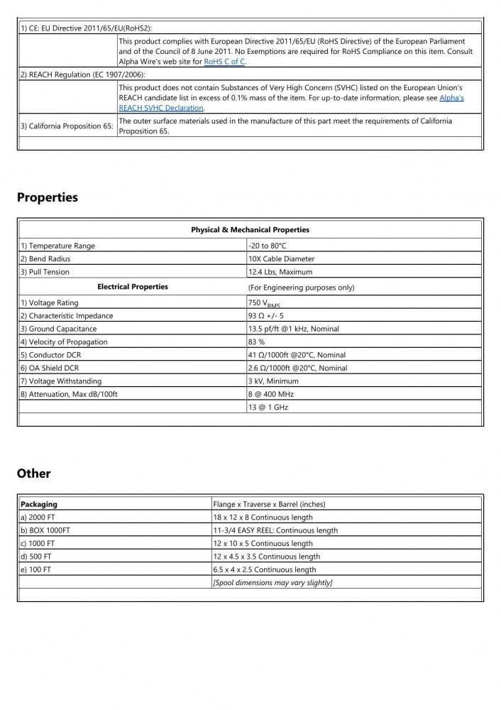 Alpha Wire 9062AC technical specification page 2