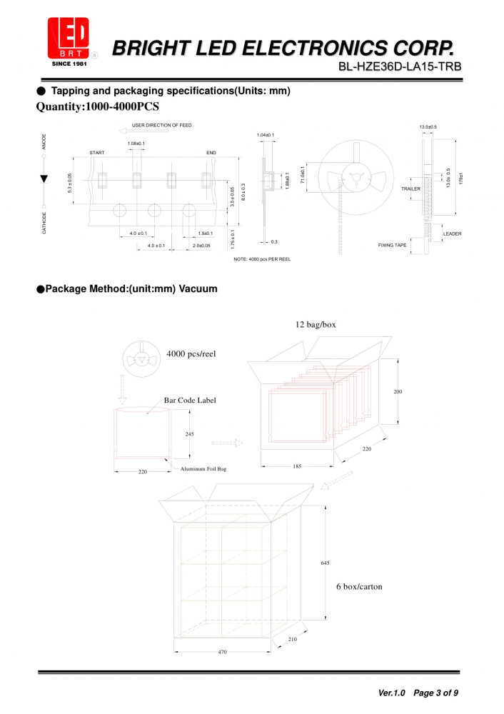 BL-HZE36D-LA15-TRB technical document page 3