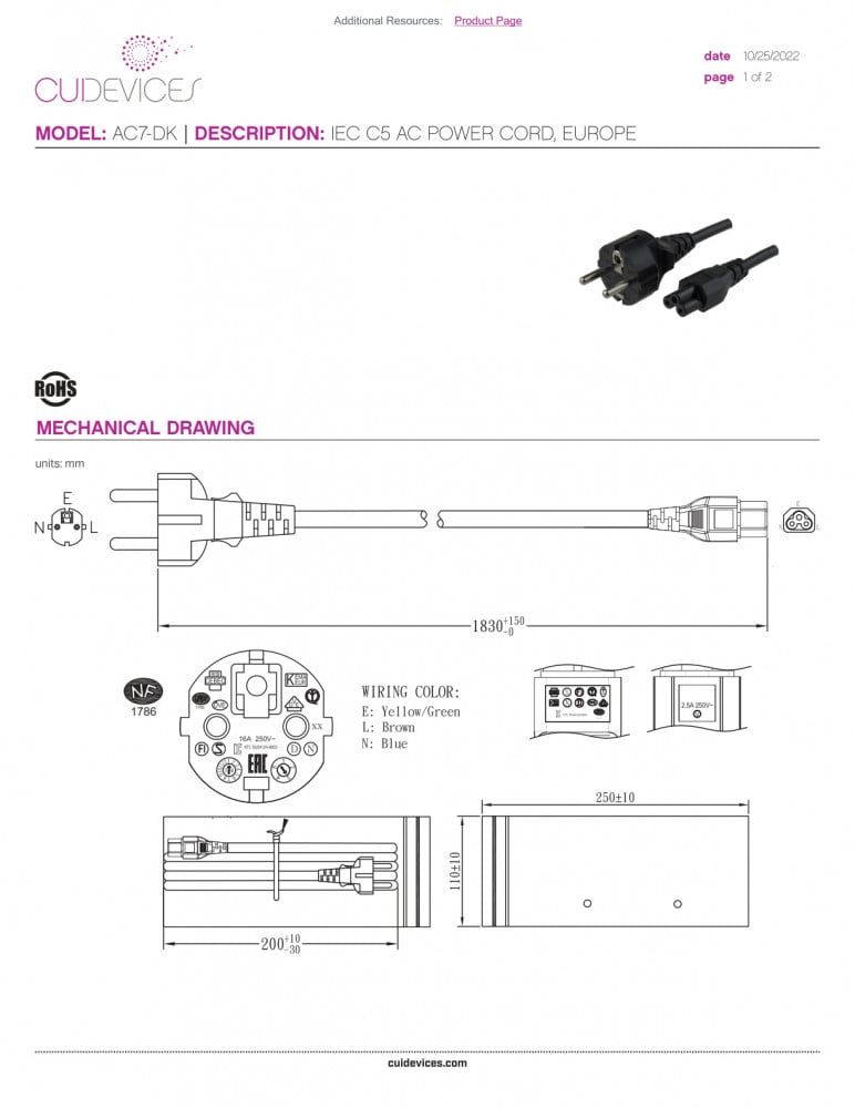 AC7-DK technical document page 1