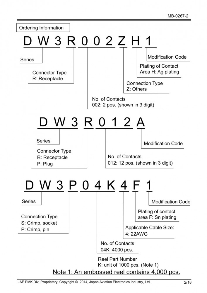 D250-50690 DW3 technical document page 2