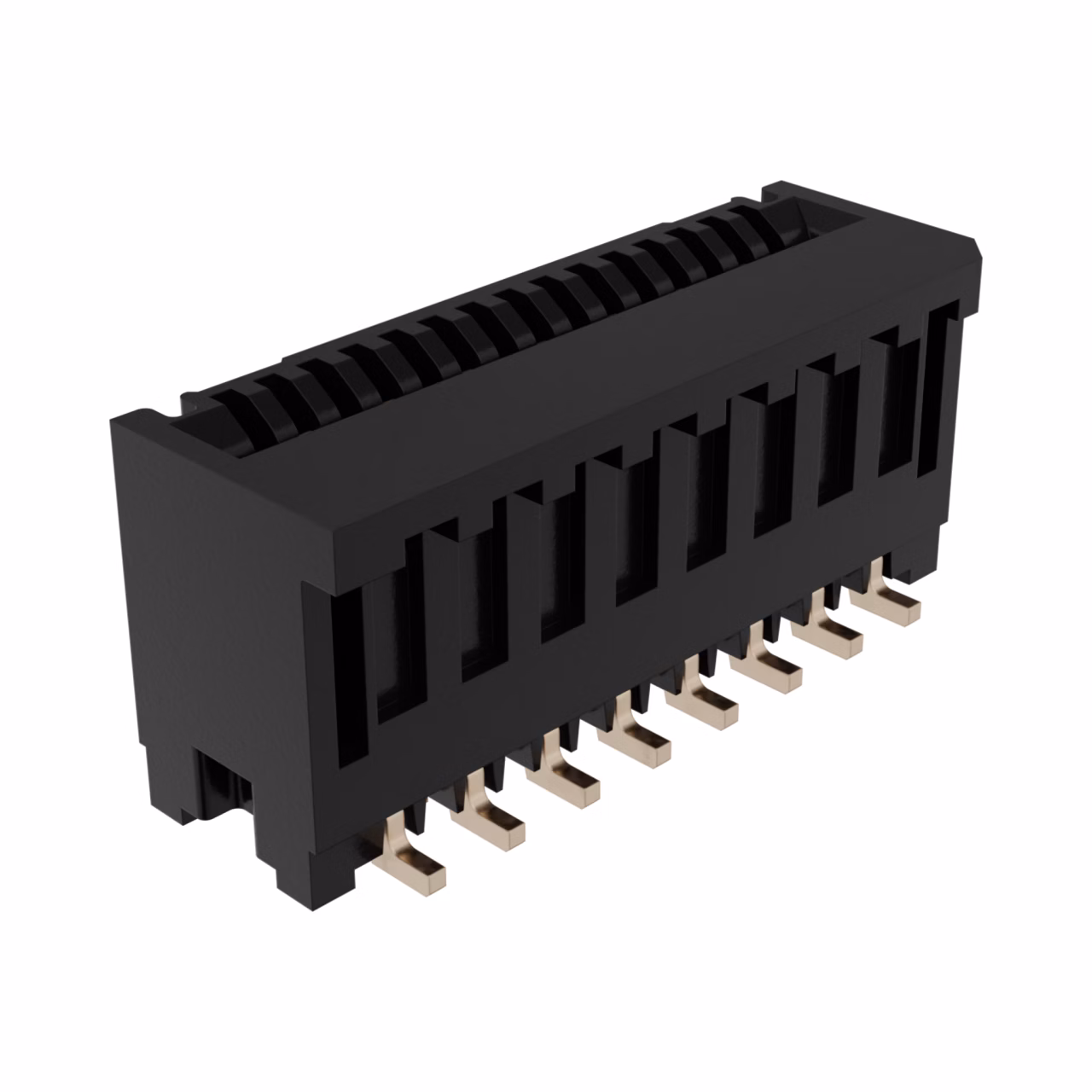 Easy-On FFC/FPC Connector, 0.50mm Pitch, Surface Mount, Vertical, Non-ZIF, Reverse Footprint, Tin Bismuth Plating, Long Terminal Type, Black, 15 Circuits for sale