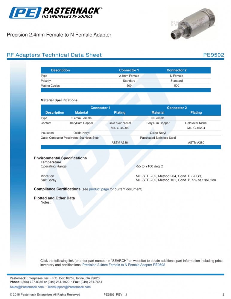 PE9502 technical document page 2