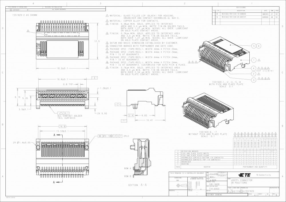 TE Connectivity 1551920-2 drawing page 1