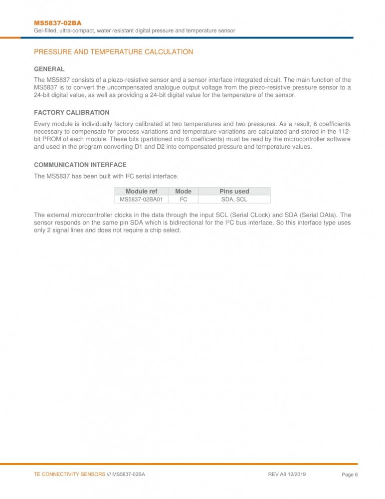 MS5837-02BA datasheet page 6