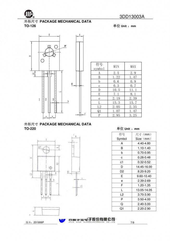 3DD13003A datasheet page 7