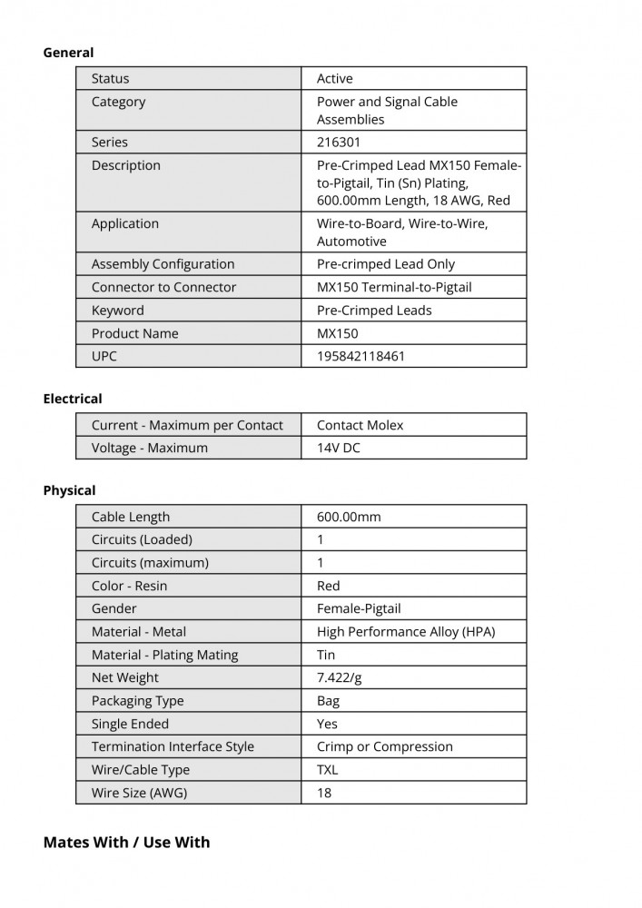Technical document page 2 for product 2163012106