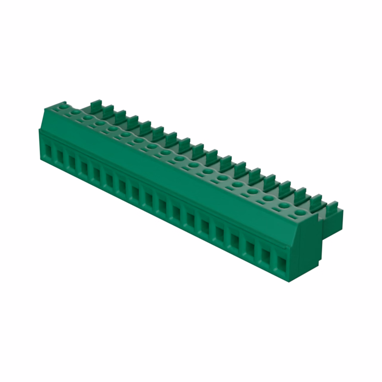 3.81mm Pitch Eurostyle Horizontal Plug, Green Housing, 18 Circuits for sale