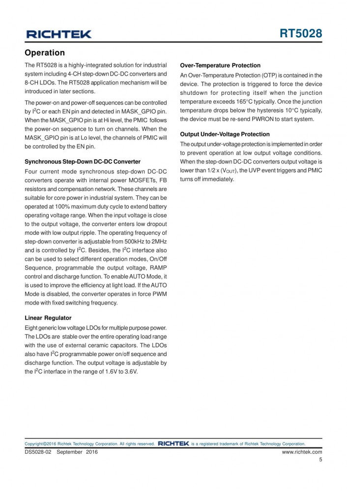 RT5028 datasheet page 5