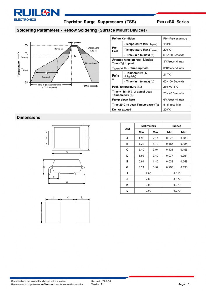 Slkor P-Series TSS datasheet page 4