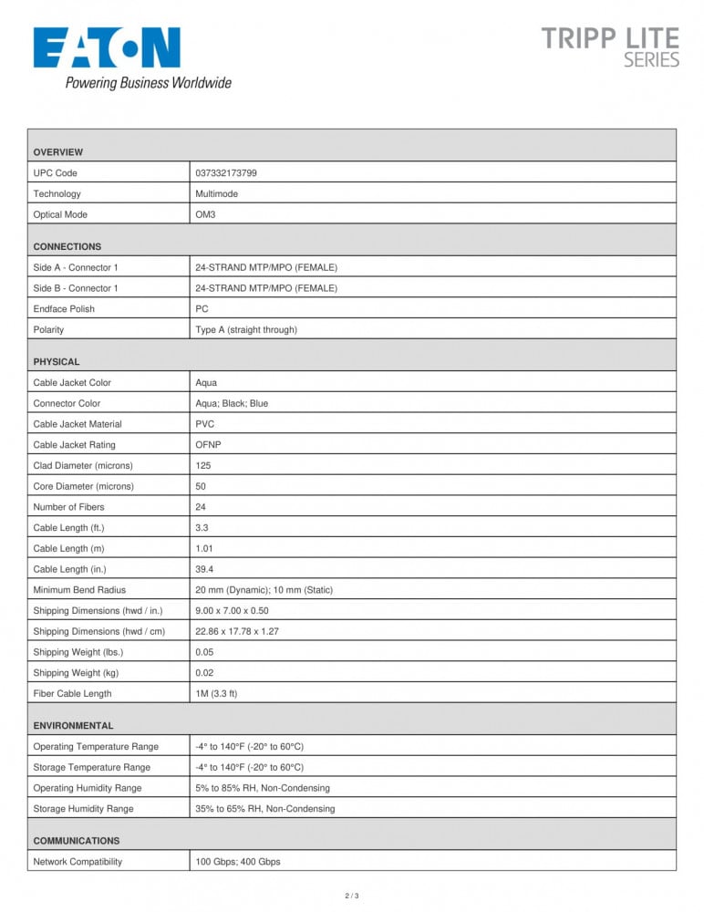 EATON N846-01M-24-P technical document page 2