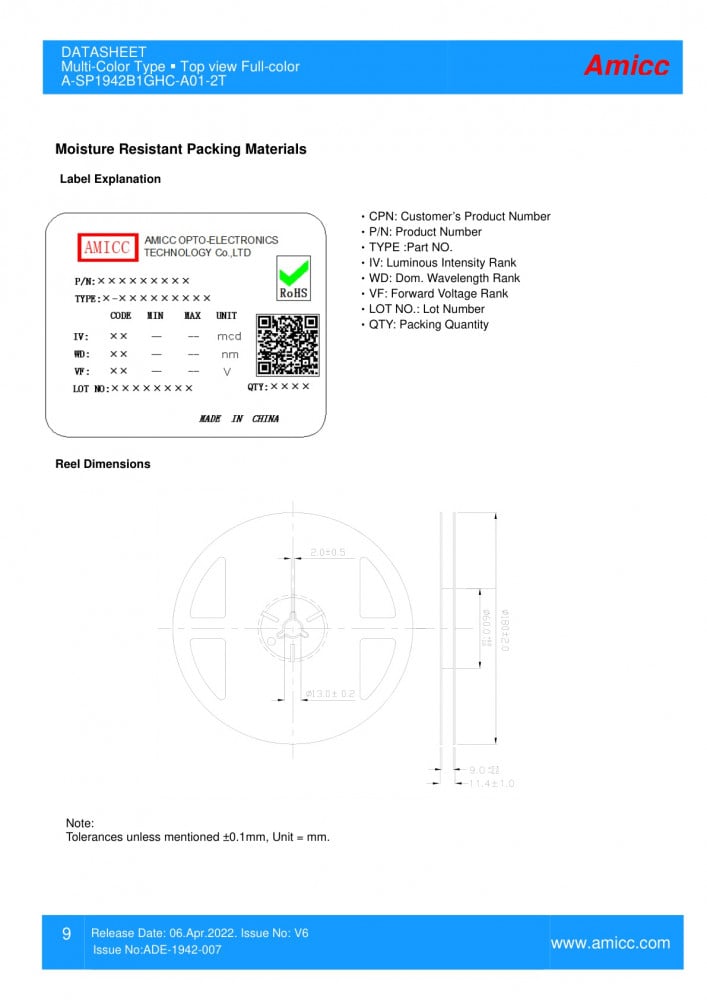 A-SP1942B1GHC-A01-2T approval sheet page 9