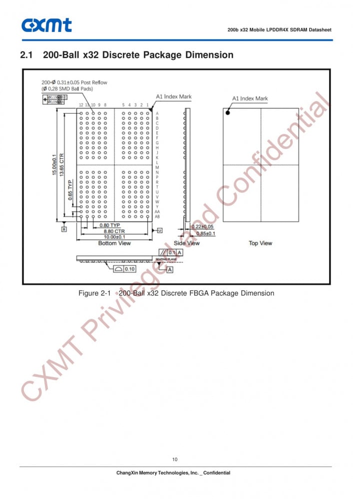 CXMT datasheet page 10