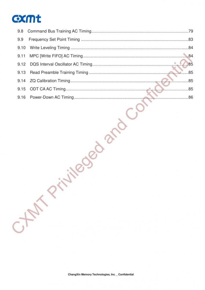 CXMT datasheet page 6