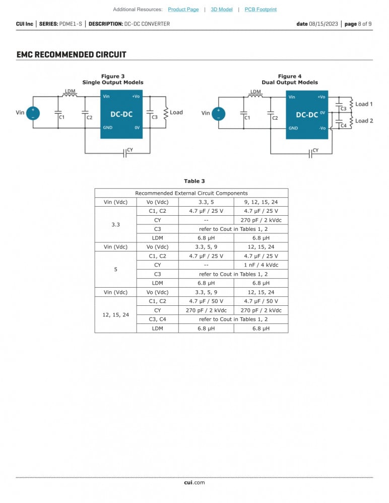 CUI PDME1-S series datasheet page 8