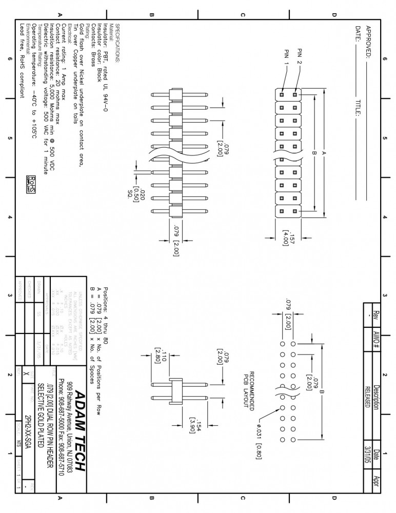 ADAM TECH 2PH2-XX-SGA product documentation image