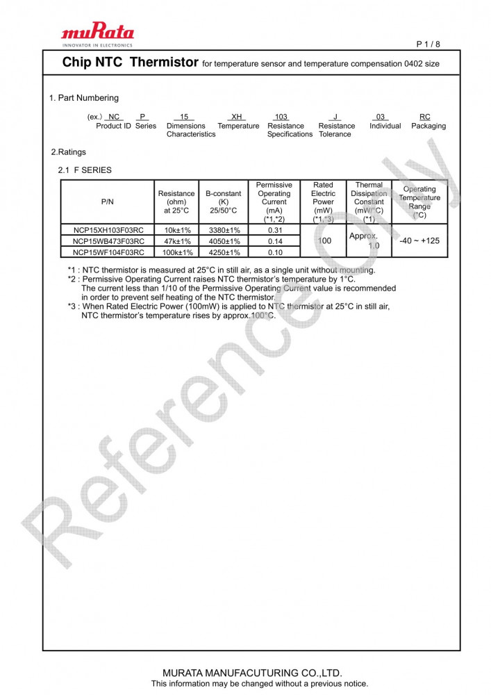 Product document page 1