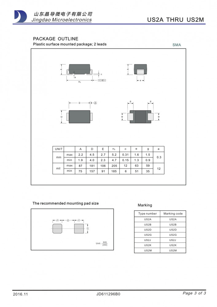US2G datasheet page 3