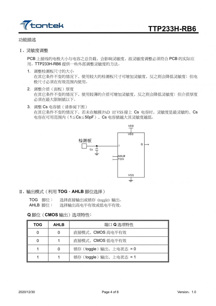 TTP233H-RB6 datasheet page 4