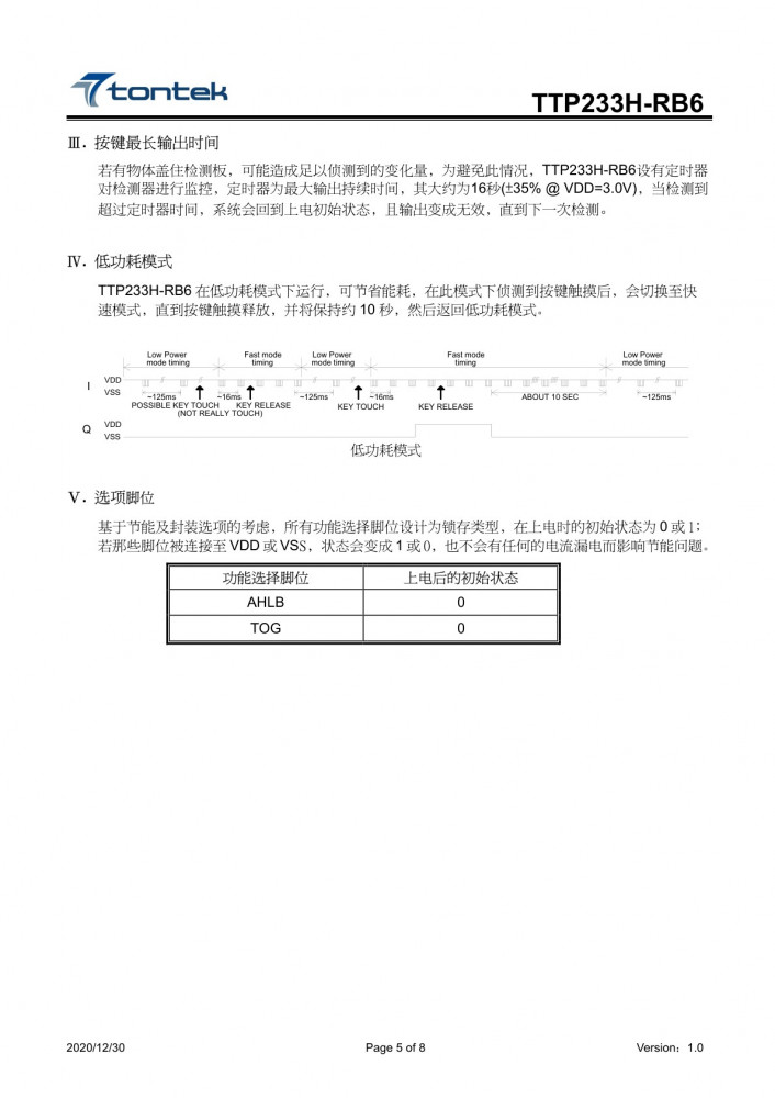 TTP233H-RB6 datasheet page 5