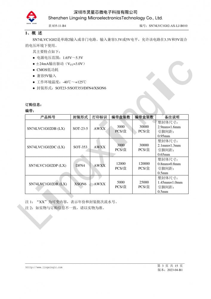 SN74LVC1G02 datasheet page 3