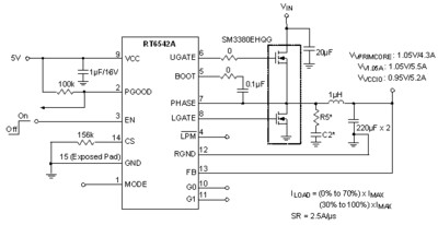 RT6542A - High Efficiency Single Synchronous Buck PWM Controller for sale