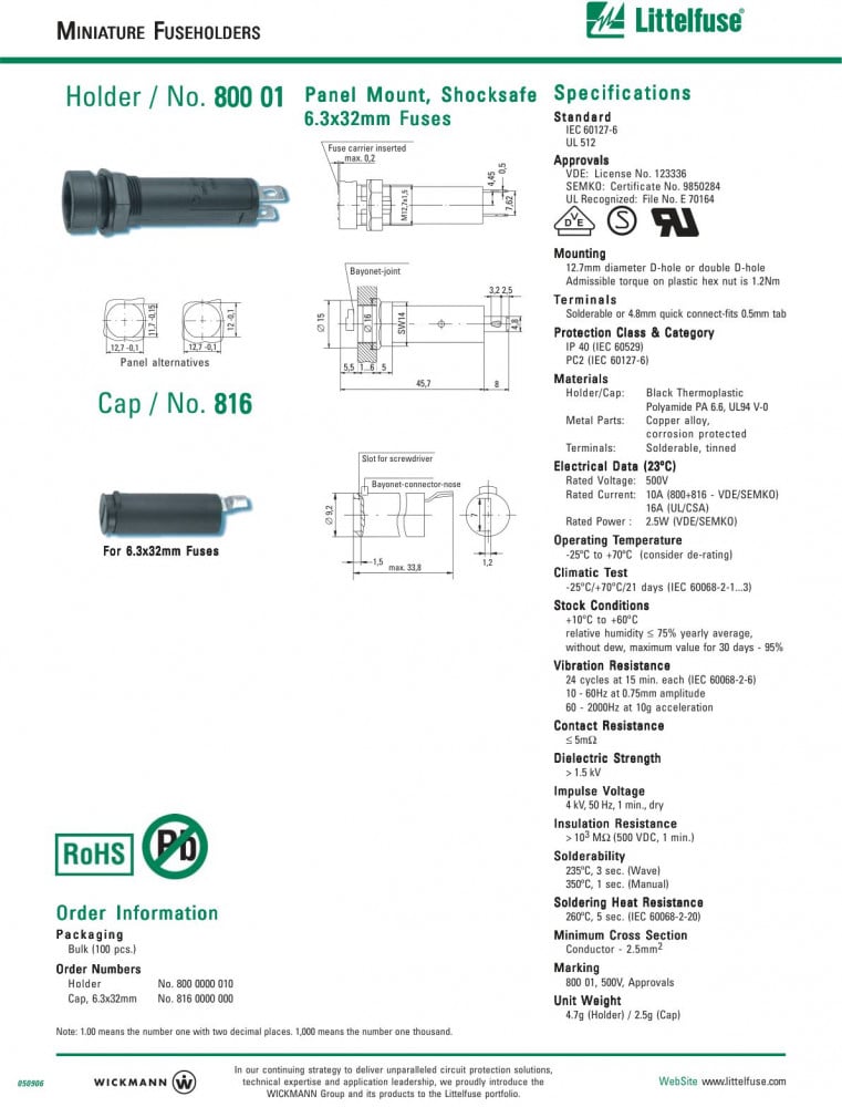 Littelfuse 800 01 technical document page 1
