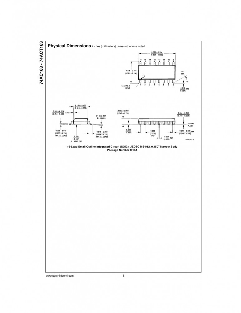 74ACT163SJ technical document page 8