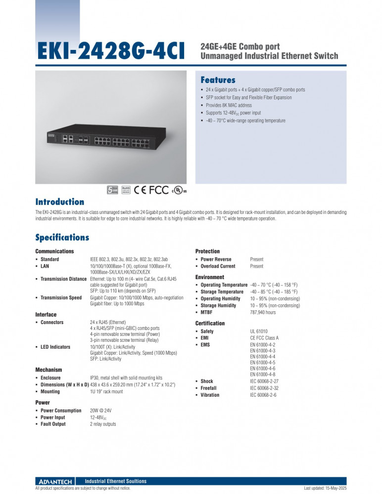 EKI-2428G-4CI product document, page 1