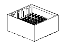 Impact 100 Ohm 6 Pair Vertical Orthogonal Route Backplane Header, Right Guided, with Endwall, 12 Columns, 216 Circuits, Pin Length 5.50mm, Plated Through Hole Dimension 0.39mm, Lead-Free