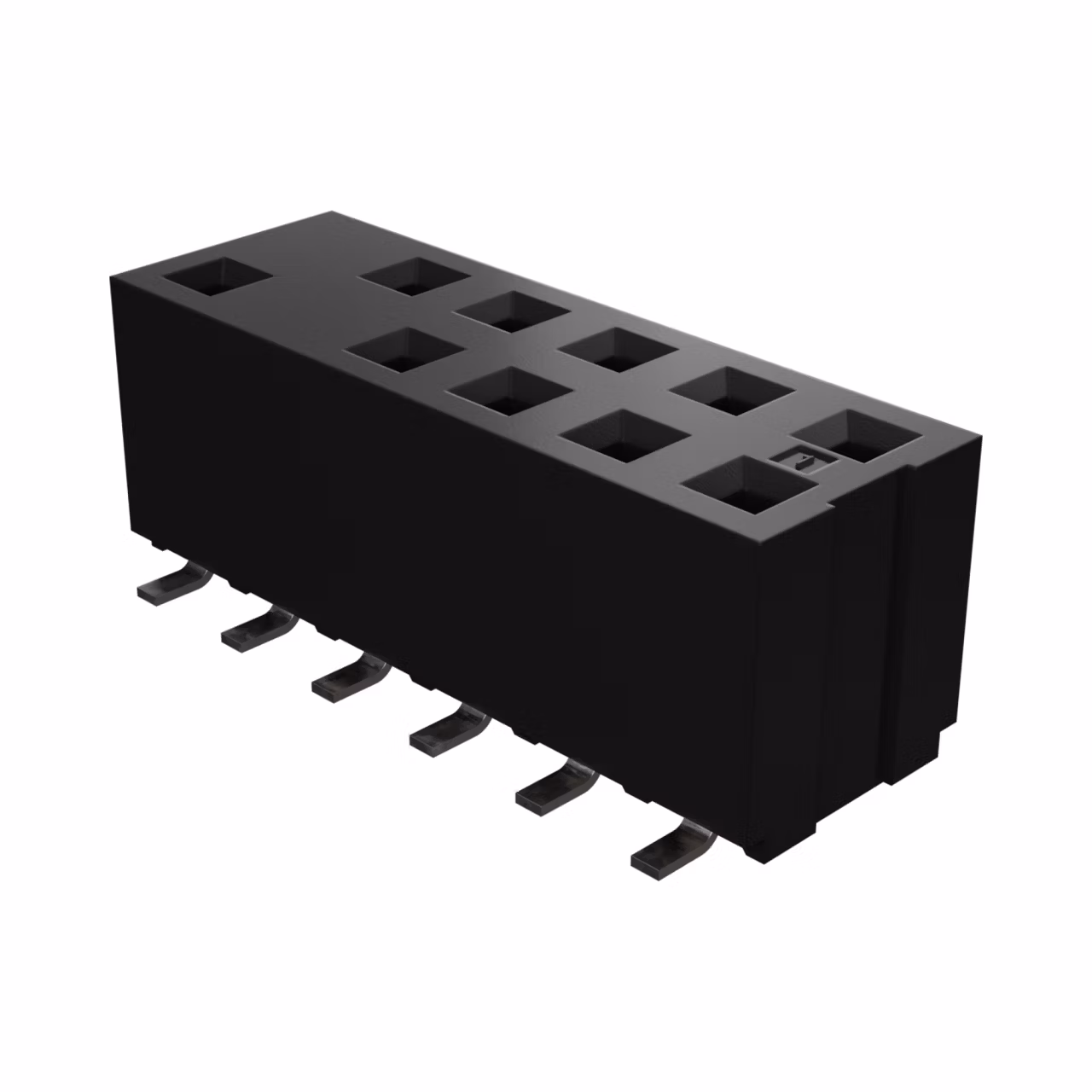 Milli-Grid Vertical Receptacle, 2.00mm Pitch, Dual Row, Surface Mount, Top/Bottom Entry, Tube, 0.38µm Gold (Au) Plating, 12 Circuits, Circuits 1 and 4 Voided, Lead-Free for sale