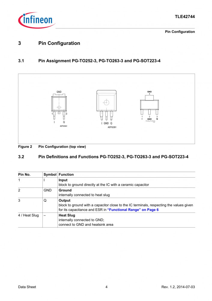 TLE42744 datasheet page 4