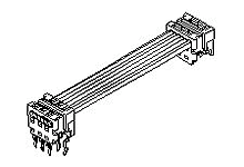 Picoflex PF-50 IDT-to-Board-in, 4 Circuits, 0.15m Length