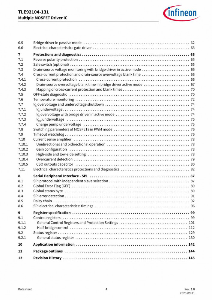 TLE92104-131 datasheet page 4