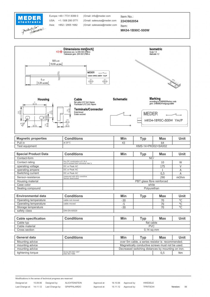 MK04-1B90C-500W product drawing and technical documentation page