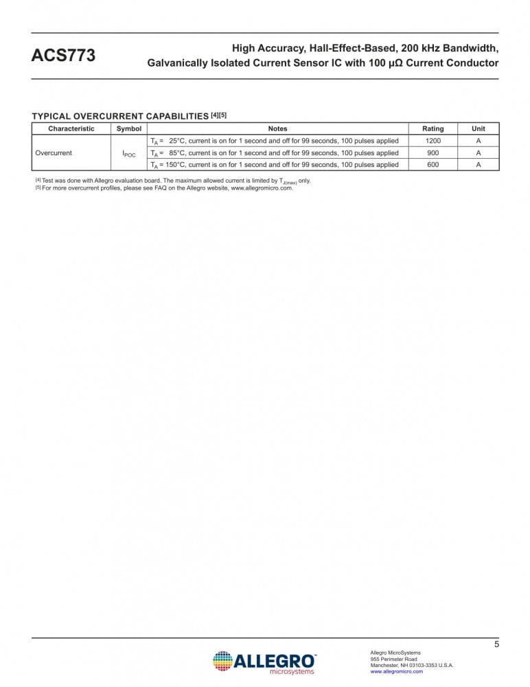 ACS773 datasheet page 5