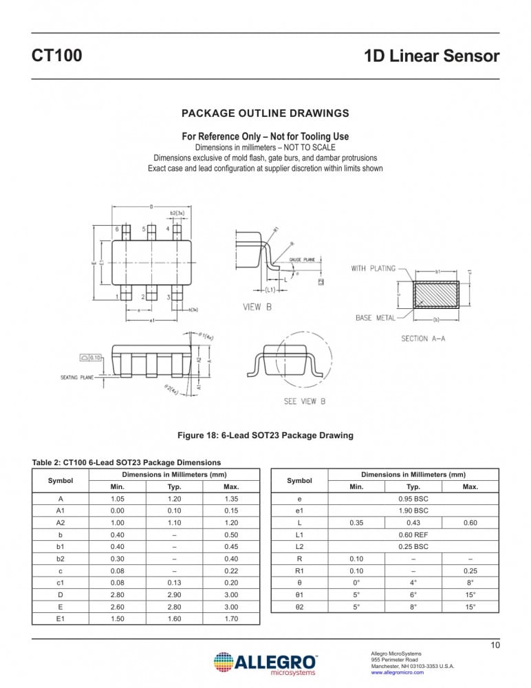CT100 datasheet page 10