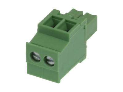 3.50mm Pitch Eurostyle Vertical Plug, Rear Wire Entry, Green Housing, 2 Circuits for sale