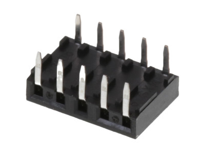 C-Grid III PCB Receptacle, 2.54mm Pitch, Single Row, Right-Angle, Shrouded, 2 Circuits, Tin (Sn) Plating